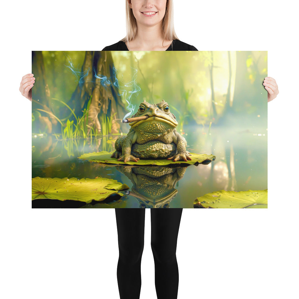 Toad Bone Classic Poster – Johnny the Cane Toad on His Lily Pad – Toad ...